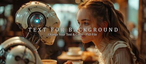 Human And Robot Interaction Premium Ai Generated Psd
