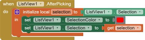 listview1 selection does not respond mit app inventor help mit app inventor community