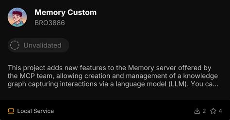 memory custom mcp servers · lobehub