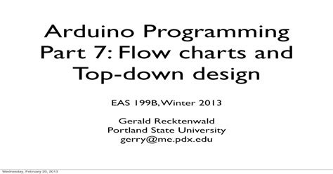 Arduino Programming Part 7 Flow Charts And Top Down Designwebcecspdx