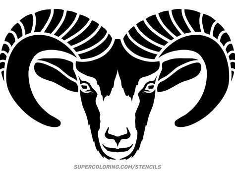 Stencil Of Ram Head Free Printable Papercraft Templates Stencil Of Ram Head Free Printable Papercraft Templates