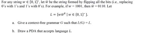solved for any string w e {0 1} let w be the string formed