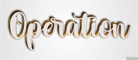 Operation Text Effect And Logo Design Word