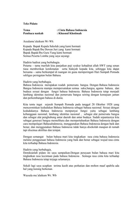 Pidato Perpisahan Kelas 6 Docx