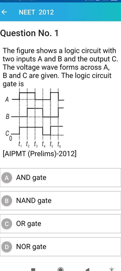 Question No 1 The Figure Shows A Logic Circuit With Two Inputs A And B A