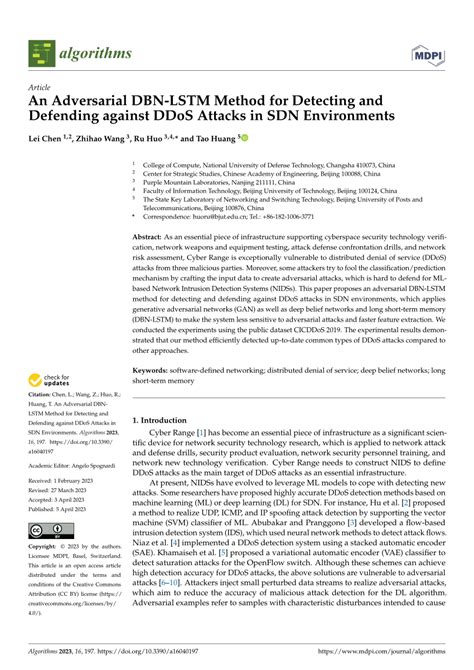 pdf an adversarial dbn lstm method for detecting and defending