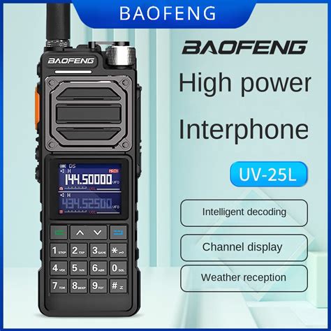 Baofeng Uv 25l 양방향 라디오 10w 장거리 햄 휴대용 워키토키 10 인치 타이어 밴드 2024 신제품 공장 가격 무전기