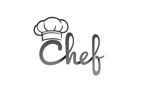 크리 에이 티브 요리사 모자 상징 텍스트 글꼴 편지 로고 벡터 아이콘 일러스트 레이 션 모자 모자류에 대한 스톡 벡터 아트 및