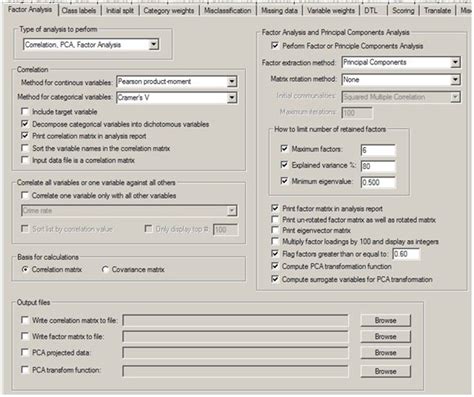 PCA Transformations Solution DTREG