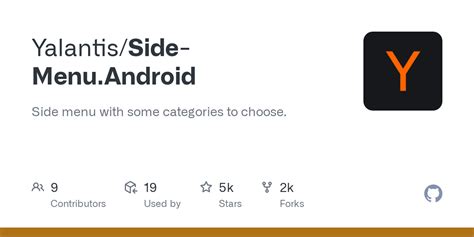 Github Yalantisside Menuandroid Side Menu With Some Categories To