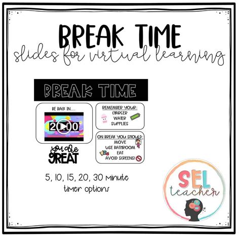 Break Slides For Virtual Learning Social Emotional Learning Learning