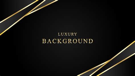 럭셔리 블랙 배경 골드 그라데이션 디자인 프리미엄 벡터