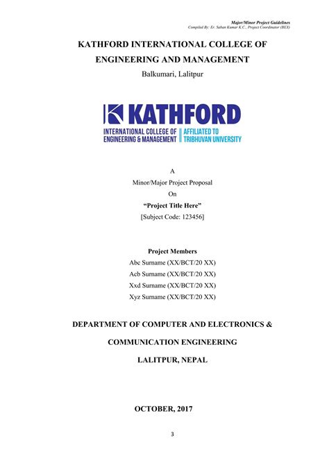 Major Minor Project Guidelines For Be Electronics And Communication Pdf