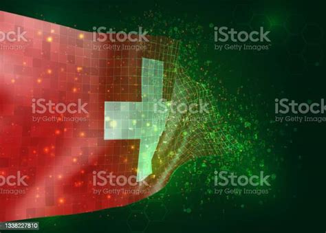 배경에 벡터 3d 플래그 스위스에 대한 스톡 벡터 아트 및 기타 이미지 스위스 인터넷 초현대적 Istock