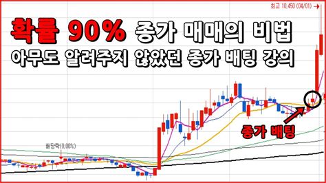 아무도 알려주지 않았던 종가 베팅의 비밀평생 써먹는 종가 매매의 원리 Youtube