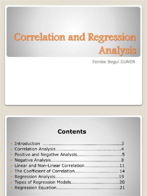Regression Correlation Pdf