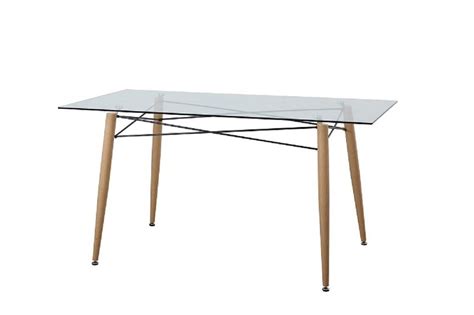 Mesa Retangular Com Tampo De Vidro Rita MadeiraMadeira