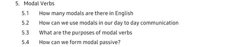 5 Modal Verbs 51 How Many Modals Are There In StudyX