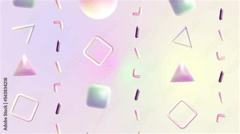 Abstract 3d Geometric Shapes Loop Animation Modern Background