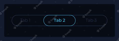 Premium Vector Chosen Second Tab In Menu Bar Ui Element Template
