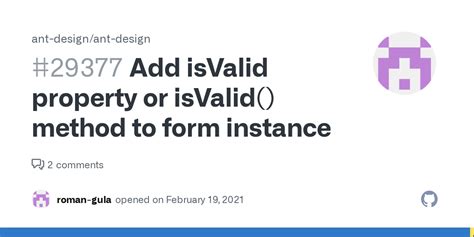 Add IsValid Property Or IsValid Method To Form Instance Issue