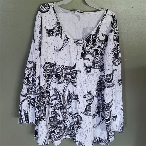Habitat Tops Habitat Black White Blouse Poshmark