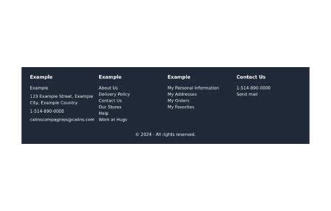 Standard Footer Tailwind Css Example