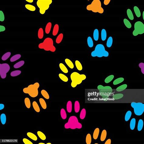 128 Cat Paw Print Pattern High Res Vector Graphics Getty Images