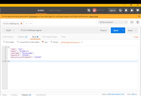 Upload Avatar With Some Key Value Data In Postman For Laravel Web