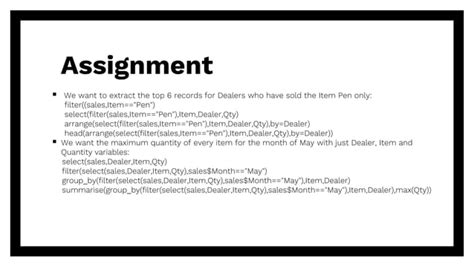 Dplyr Package In R Pptx Technology And Computing
