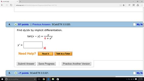 Solved Find Dy Dx By Implicit Differentiation