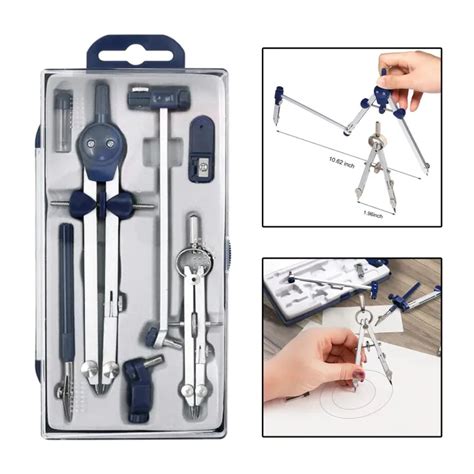 Gommie 7x Drawing Compass Set With Refills Circle Drafting Tool Supplies Lazada Ph