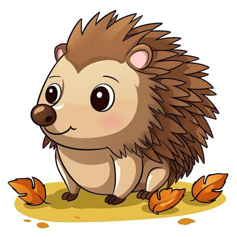 Premium Vector Hedgehog On White Background