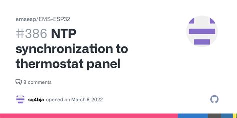NTP Synchronization To Thermostat Panel Issue Emsesp EMS ESP GitHub