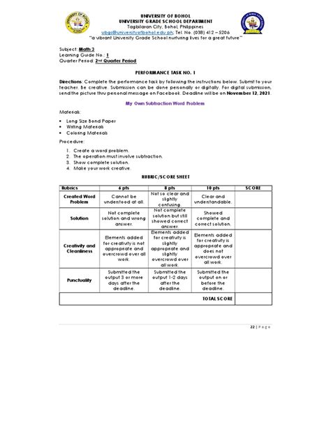 Instruction And Rubrics Pt 1 Pdf Behavior Modification