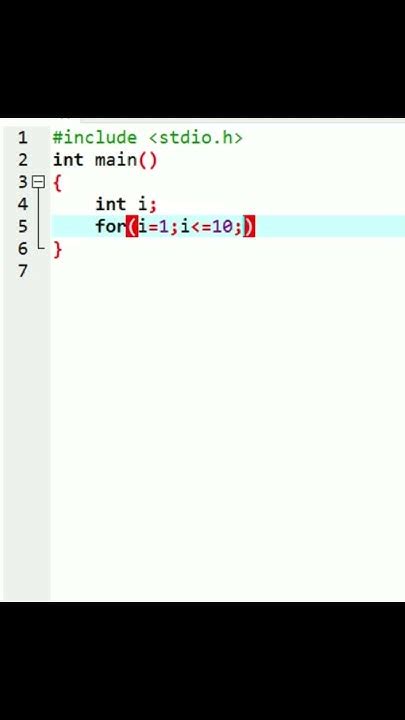 H T Print First 10 Natural Numbers Using For Loop In C Program Shorts C Programming