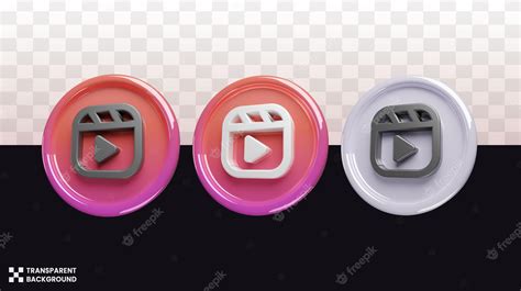 Premium Psd Instagram Reels Logo 3d