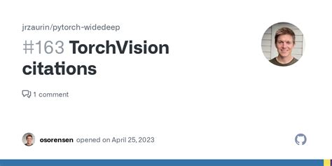 Torchvision Citations · Issue 163 · Jrzaurinpytorch Widedeep · Github