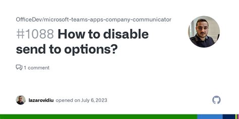 how to disable send to options · issue 1088 · officedev microsoft teams apps company