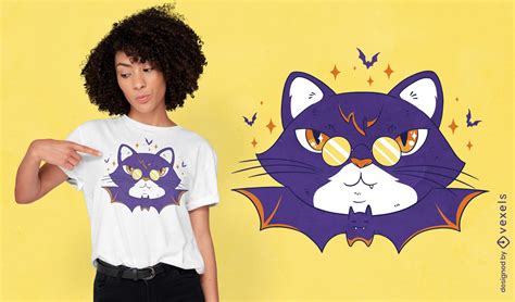 Halloween Cat Glasses T Shirt Design Vector Download
