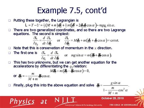Physics 430 Lecture 17 Examples Of Lagranges Equations