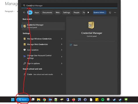 Adding Follow Me Printer Using Credential Manager Windows 11 And 10 Queens University Of