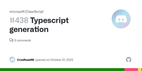 Typescript Generation Issue 438 Microsoft ClearScript GitHub