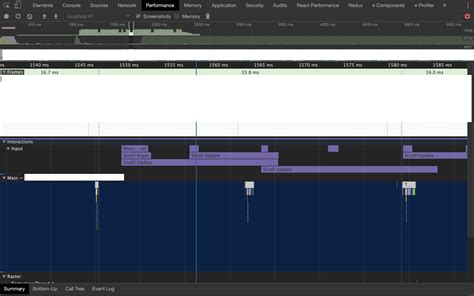 Javascript Understanding Scroll Update In Chrome Dev Tools Performance Analysis Stack Overflow