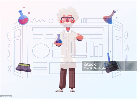 똑똑한 과학자 캐릭터 만화 벡터 일러스트입니다 연구 의사 Dna에 대한 스톡 벡터 아트 및 기타 이미지 Dna 가상현실 개념 Istock