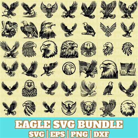 Eagle Svg Bundle Bald Eagle Svg Bald Eagle Silhouette Bald Eagle