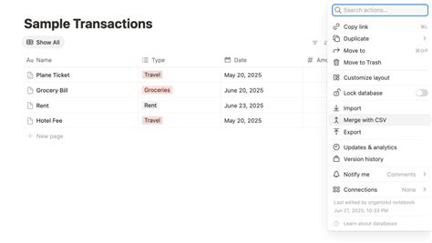 How To Import Merge And Export Csv Files In Notion 2025 Tutorial The Organized Notebook