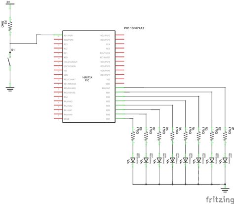 PIC16f877 And Push Button Example