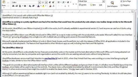 Libreoffice 53 To Launch With A Microsoft Office Like Ribbon Ui Softpedia Libreoffice 53 To Launch With A Microsoft Office Like Ribbon Ui Softpedia