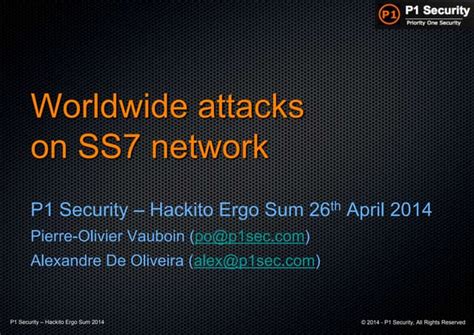 Worldwide Attacks On Ss7 Network Pdf